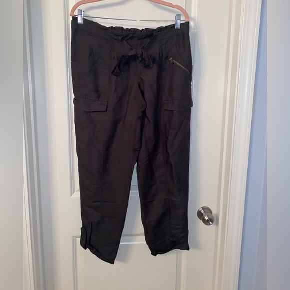 Jolt | Pants & Jumpsuits | Nwt Deep Green Linen Cargo Capris | Poshmark